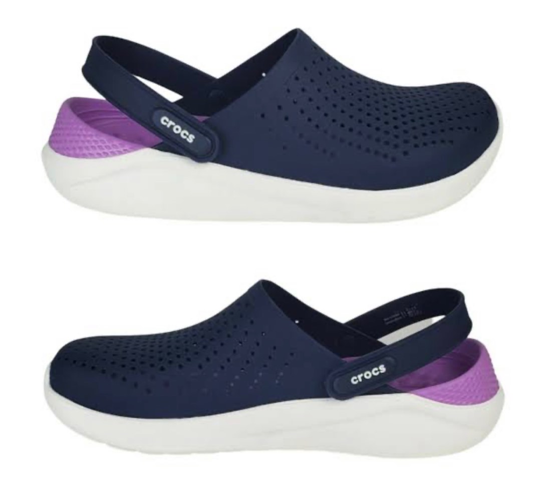 crocs literide purple & blue, Women's Fashion, Footwear, Slippers and ...