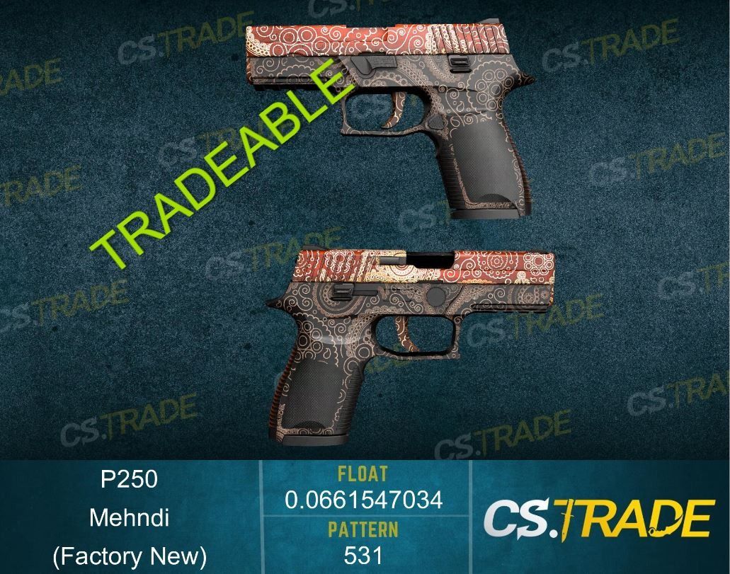 CSGO ★ P250 | Mehndi (Factory New) ★ Skins, Video Gaming, Gaming Accessories, In-Game Products ...