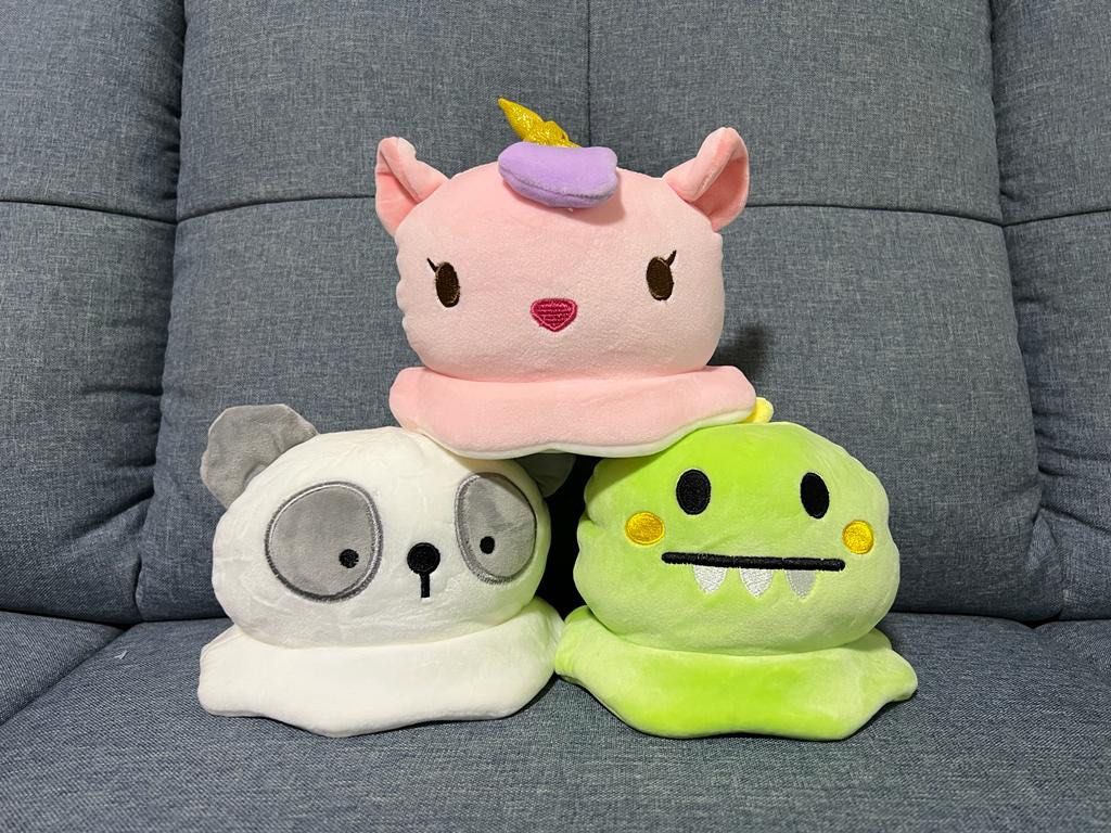 Cute super soft reversible fun claw panda soft toy plush plushie ...