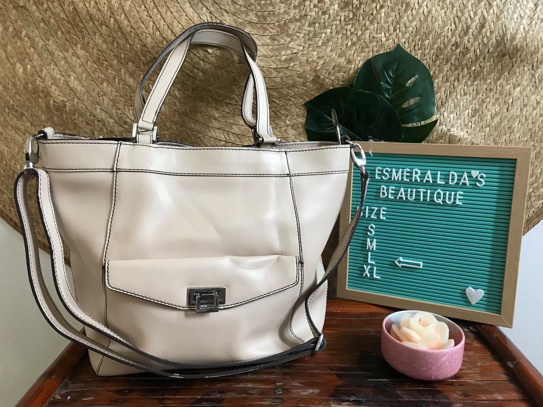 Danier Genuine Leather Tote Crossbody Bag on Carousell