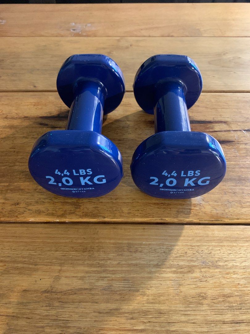 Decathlon 2kg dumbbell pair, Sports Equipment, Exercise & Fitness ...