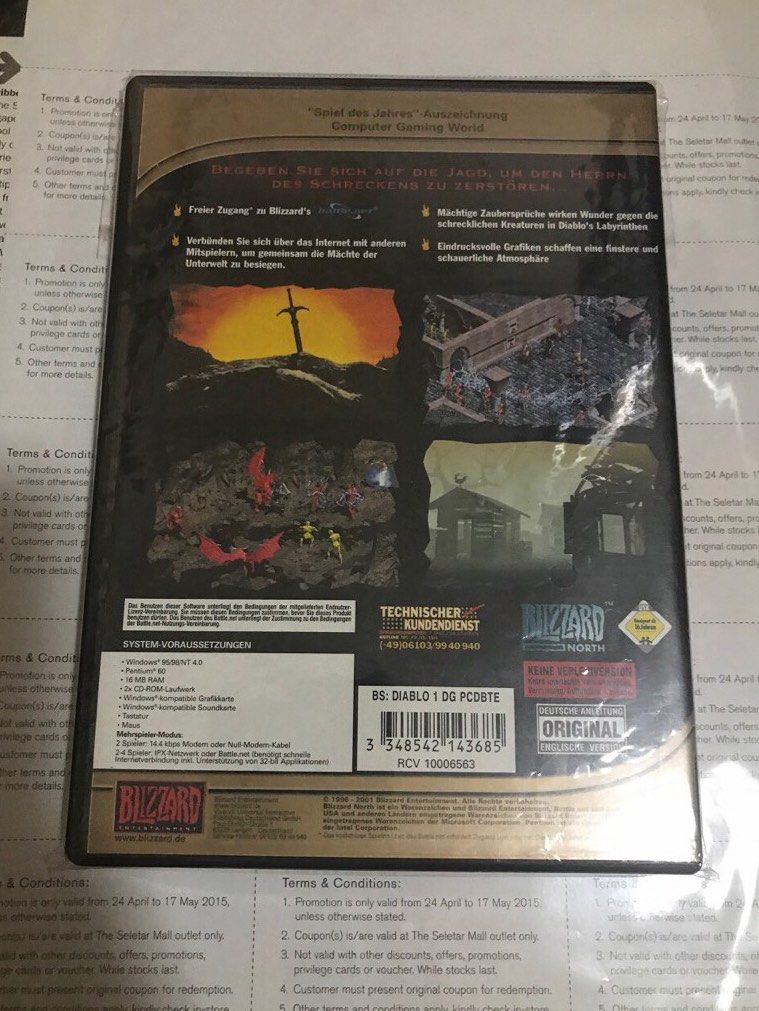 Diablo 1 CD, Video Gaming, Video Games, Others on Carousell