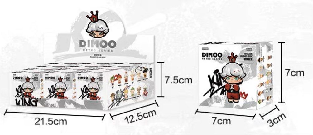 DIMOO retro series badge POPMART / FULL SET / ABLE TO CHOOSE DESIGN ...