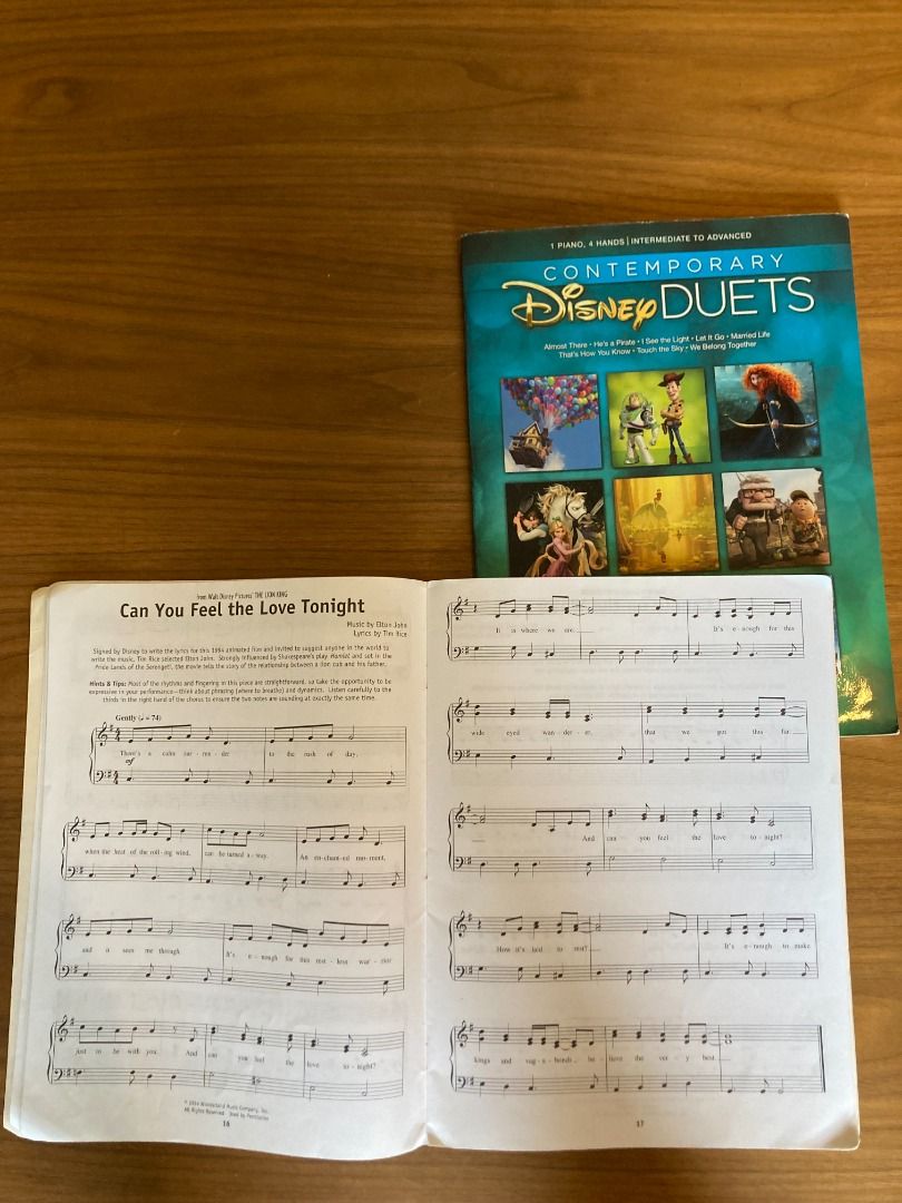 Disney Piano Scores, Hobbies & Toys, Music & Media, Music Scores on ...