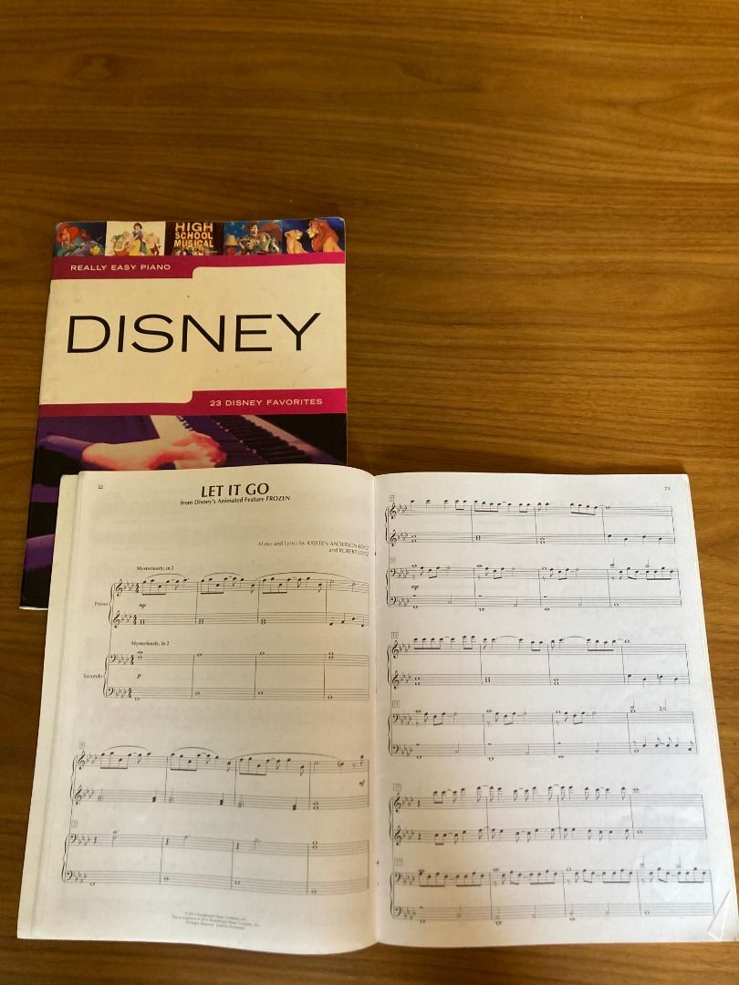 Disney Piano Scores, Hobbies & Toys, Music & Media, Music Scores on ...