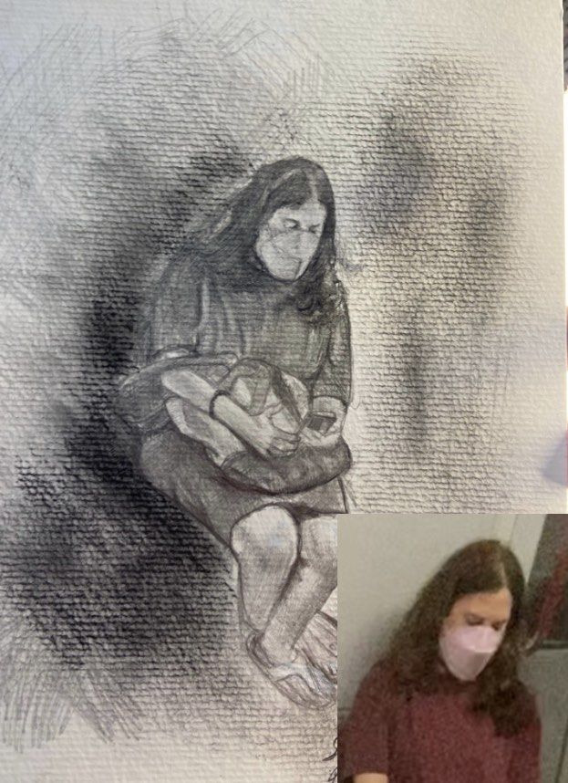 Pencil drawing,selfcustomised, Drawing family portrait, charcoal ...