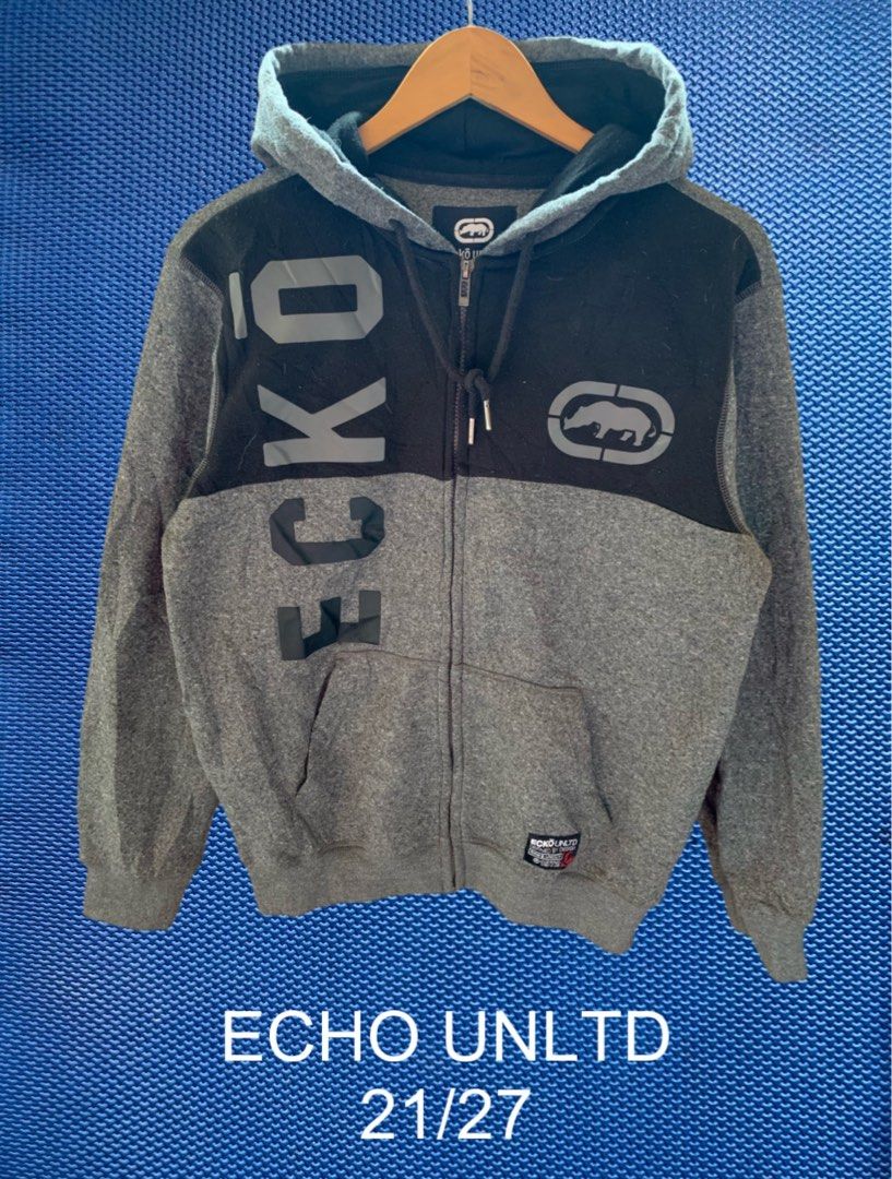 Ecko Unltd zip hoodie y2k vintage vibes, Men's Fashion, Tops & Sets, Hoodies on Carousell