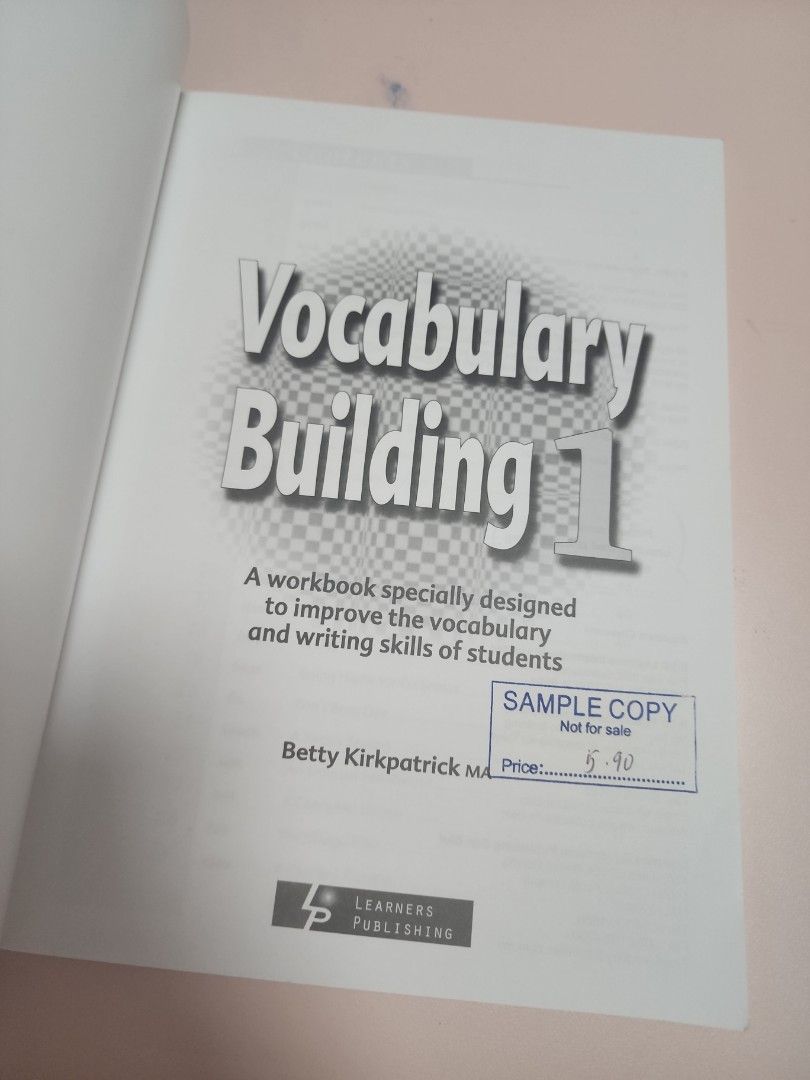 English vocabulary building workbook volume 1, Hobbies & Toys, Books ...