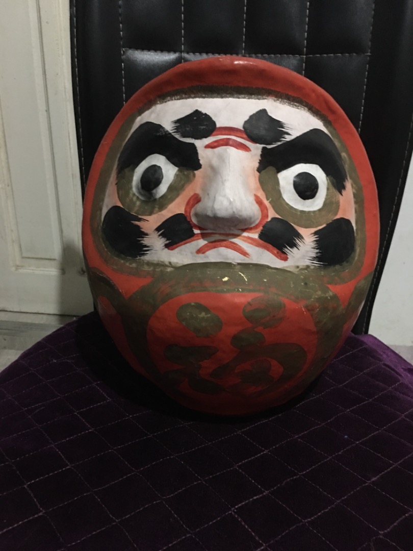 Extra large size Daruma paper mache lucky charm display, Hobbies & Toys ...