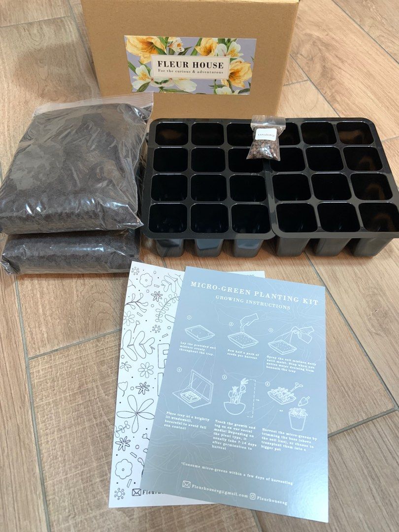 DIY Fleur Micro-Green Planting Kit, Hobbies & Toys, Stationery & Craft ...