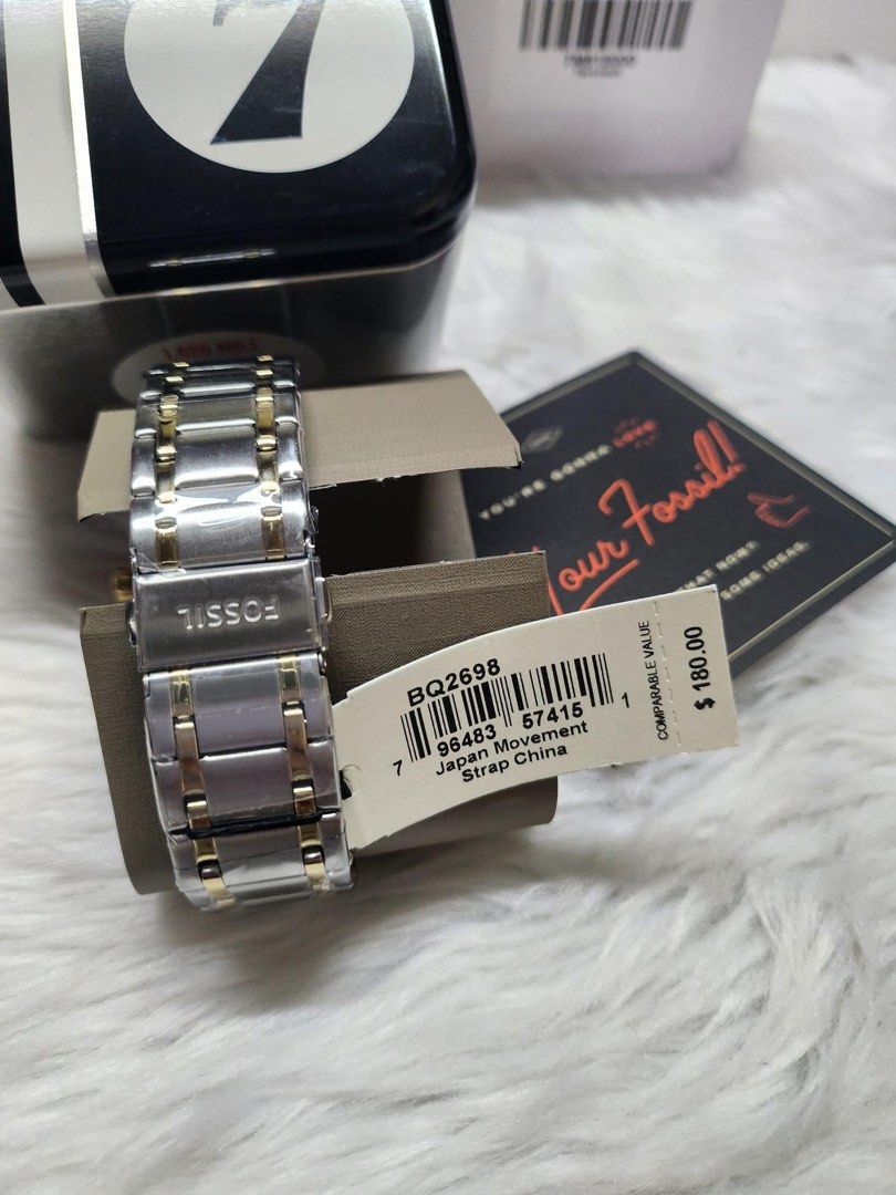 Fossil BQ2698 Fenmore Multifunction Two-Tone Stainless Steel Watch on ...