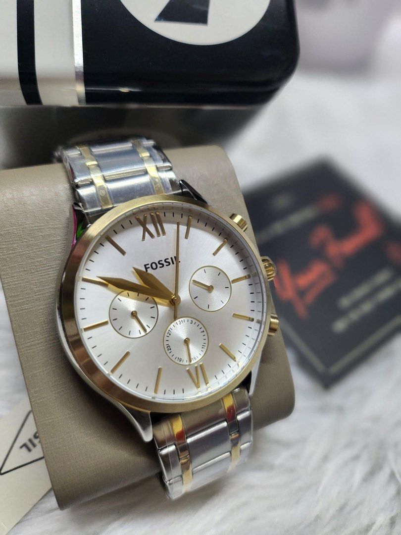 Fossil BQ2698 Fenmore Multifunction Two-Tone Stainless Steel Watch on ...