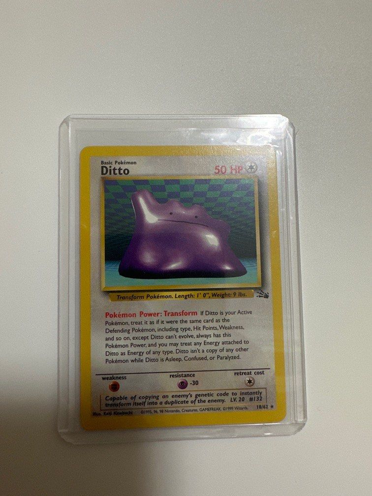 Fossil Ditto 18/62 NM, Hobbies & Toys, Toys & Games on Carousell