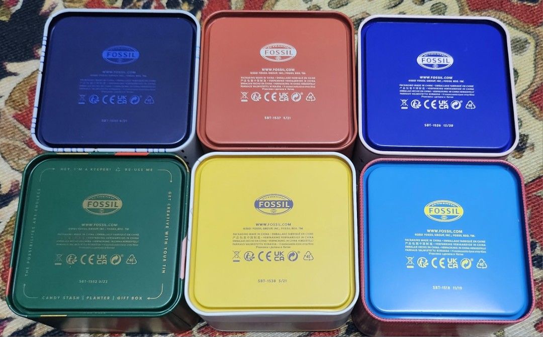 Fossil watch tin box, Hobbies & Toys, Collectibles & Memorabilia ...