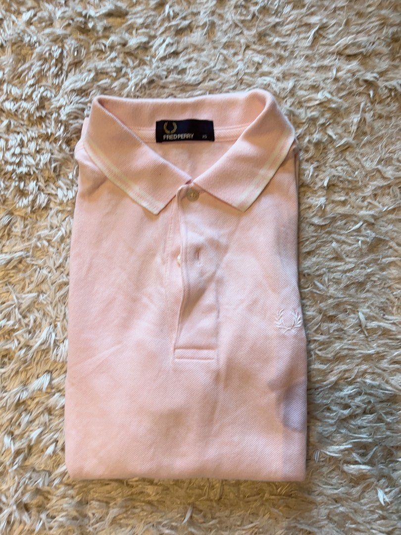 Fred Perry baby Pink Polo T, Men's Fashion, Tops & Sets, Tshirts & Polo ...