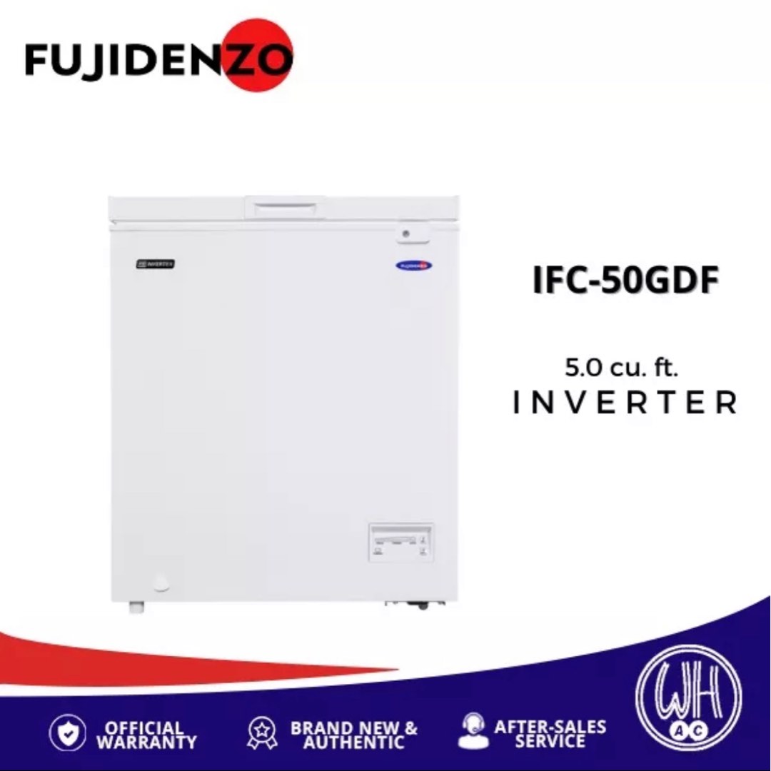 FUJIDENZO Chest Freezer – Inverter IFC-50GDF 5 cu ft. Solid Top Chest Freezer – Inverter, TV ...