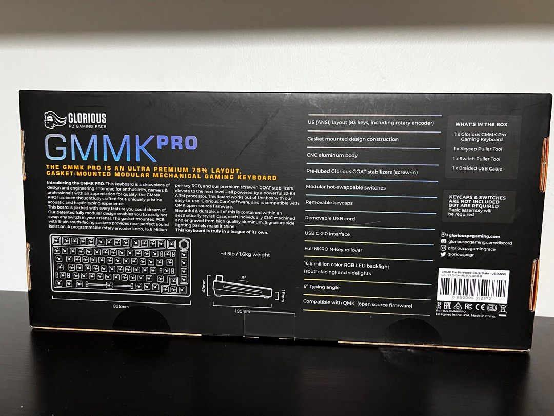 GMMK Pro - 75% custom mechanical keyboard (black slate), Computers & Tech, Parts & Accessories ...