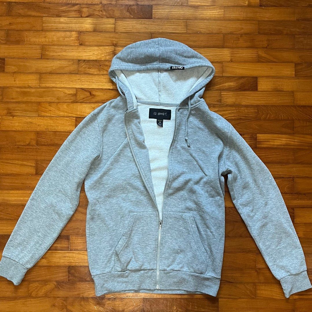 Grey Zip Up Jacket, Men's Fashion, Coats, Jackets and Outerwear on ...