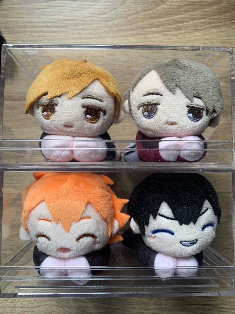 haikyuu / hq hug chara plush keychain toy (hinata / kageyama / atsumu ...