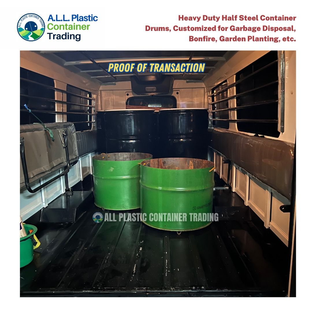 Heavy Duty Half Steel Container Drums, Customized for Garbage Disposal ...