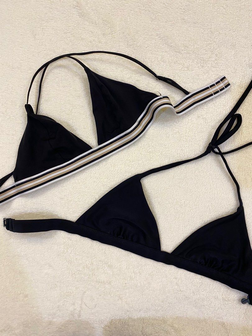 H&M Basic black bikini top set on Carousell
