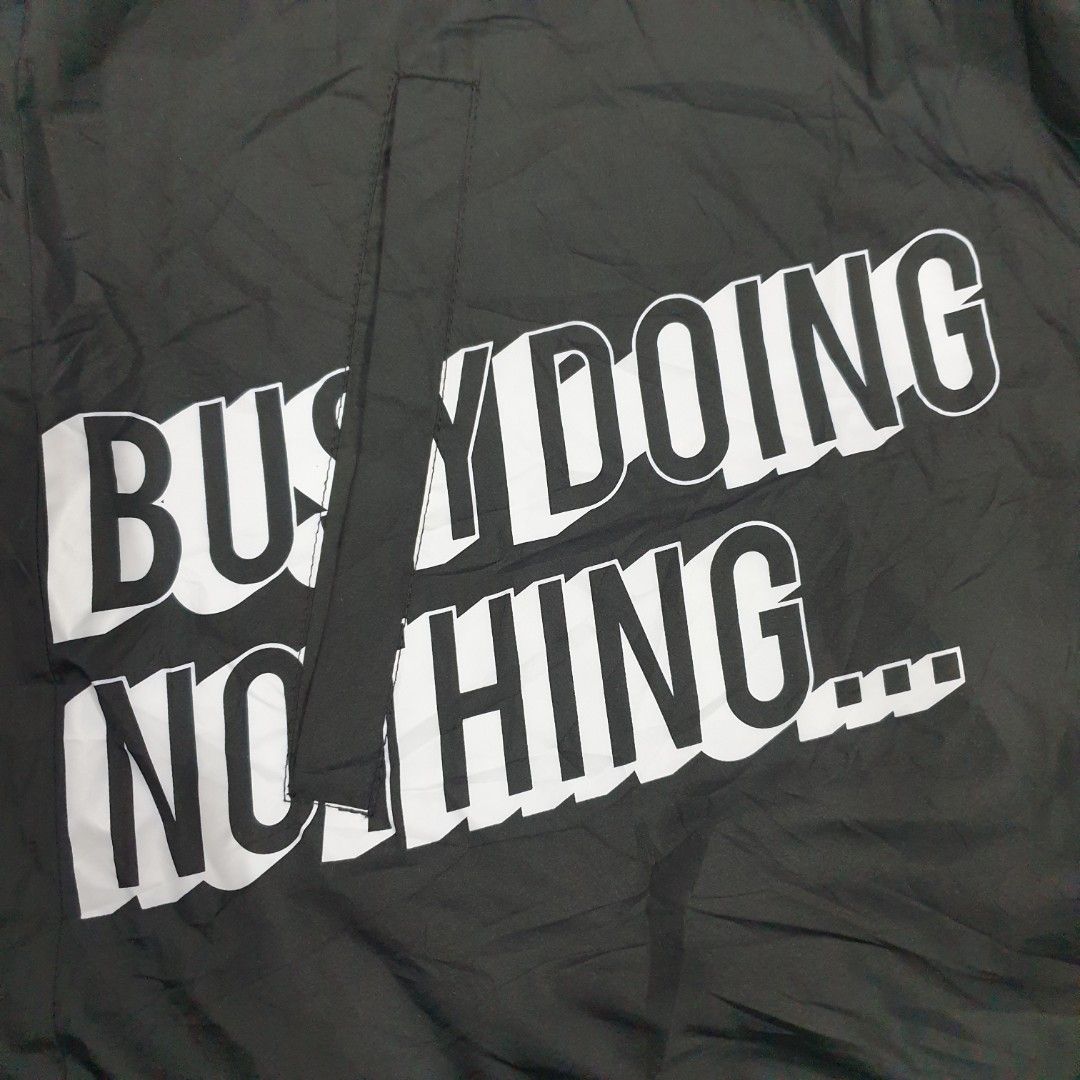 BRAND NEW H&M DIVIDED Black Statement Coach Jacket Windbreaker, Size L ...