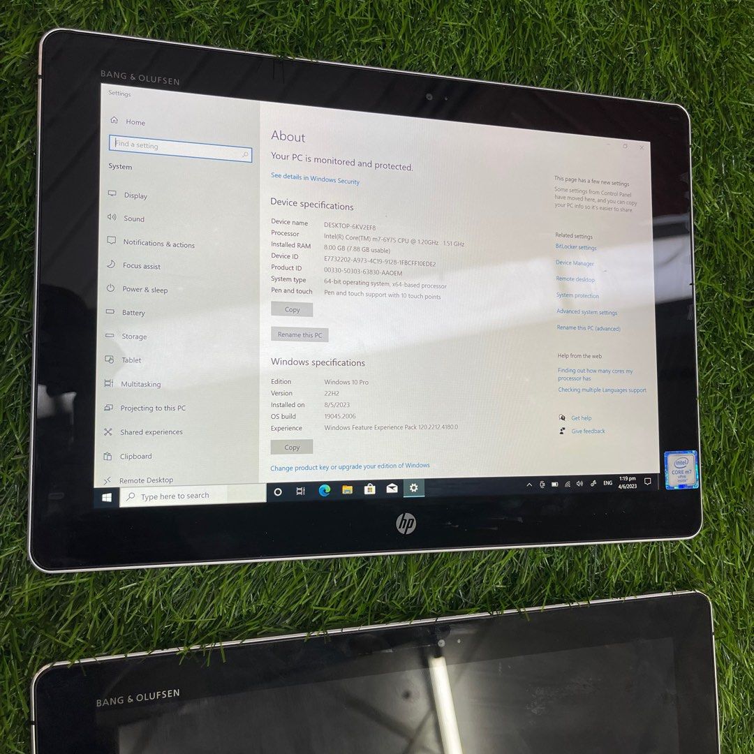 HP Elite x2 2 in 1 Touchscreen Tablet Laptops with 8GB RAM 256GB SSD windows 10 Pro Operating ...