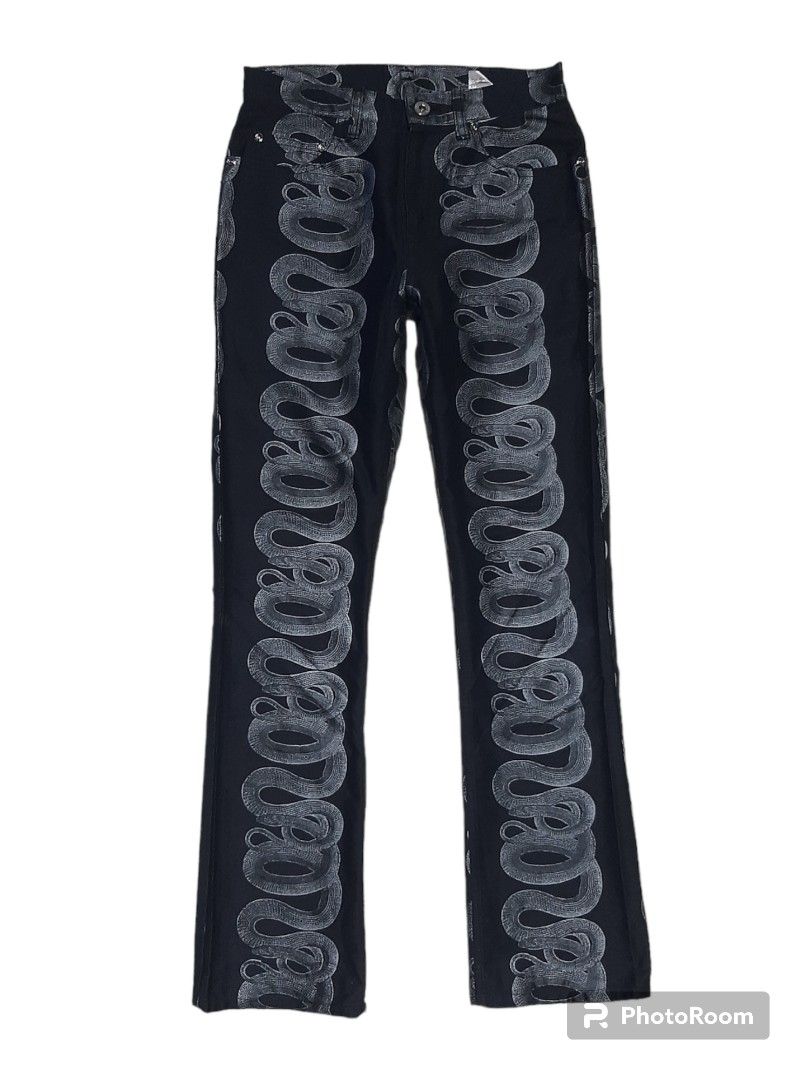 Vintage Hysteric Glamour "Snake Snake Snake" black pants on Carousell