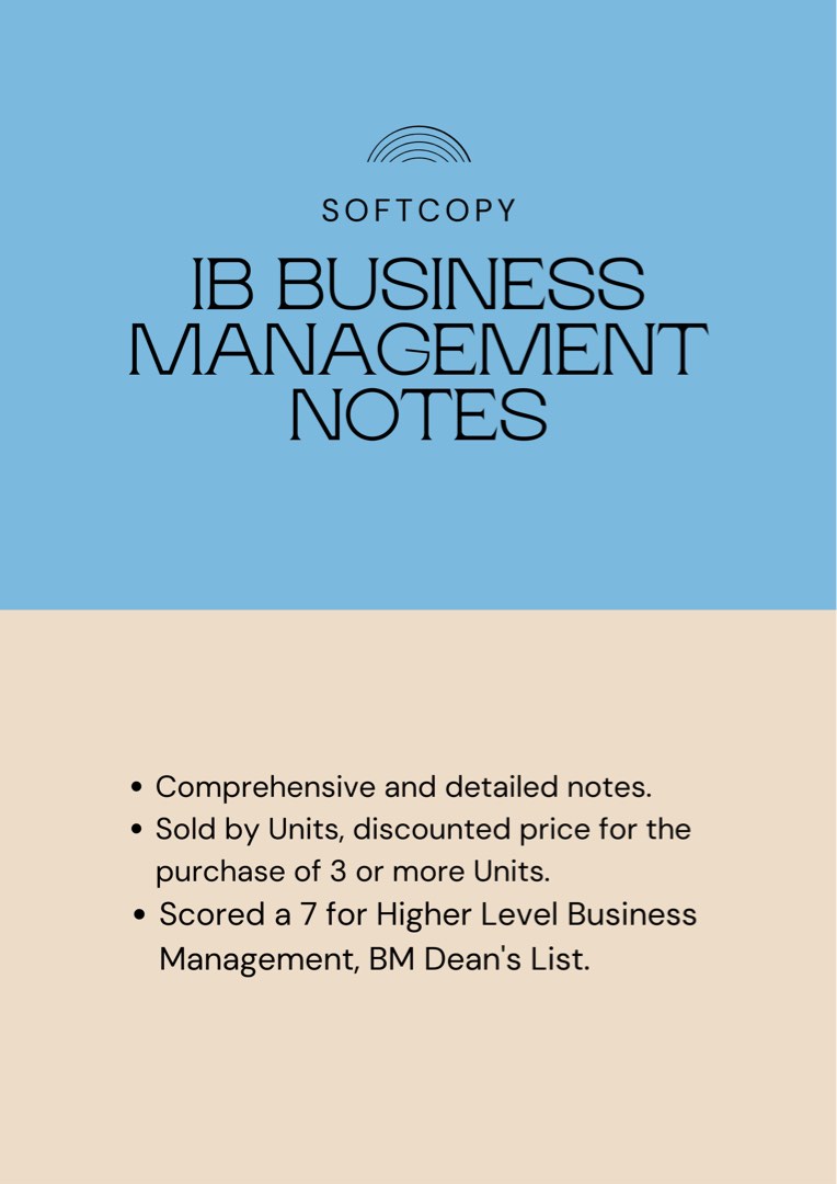IB Business Management Notes, Hobbies & Toys, Books & Magazines ...