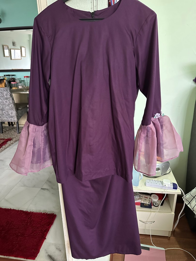 Icahfa Kurung Retro, Women's Fashion, Muslimah Fashion, Baju Kurung ...