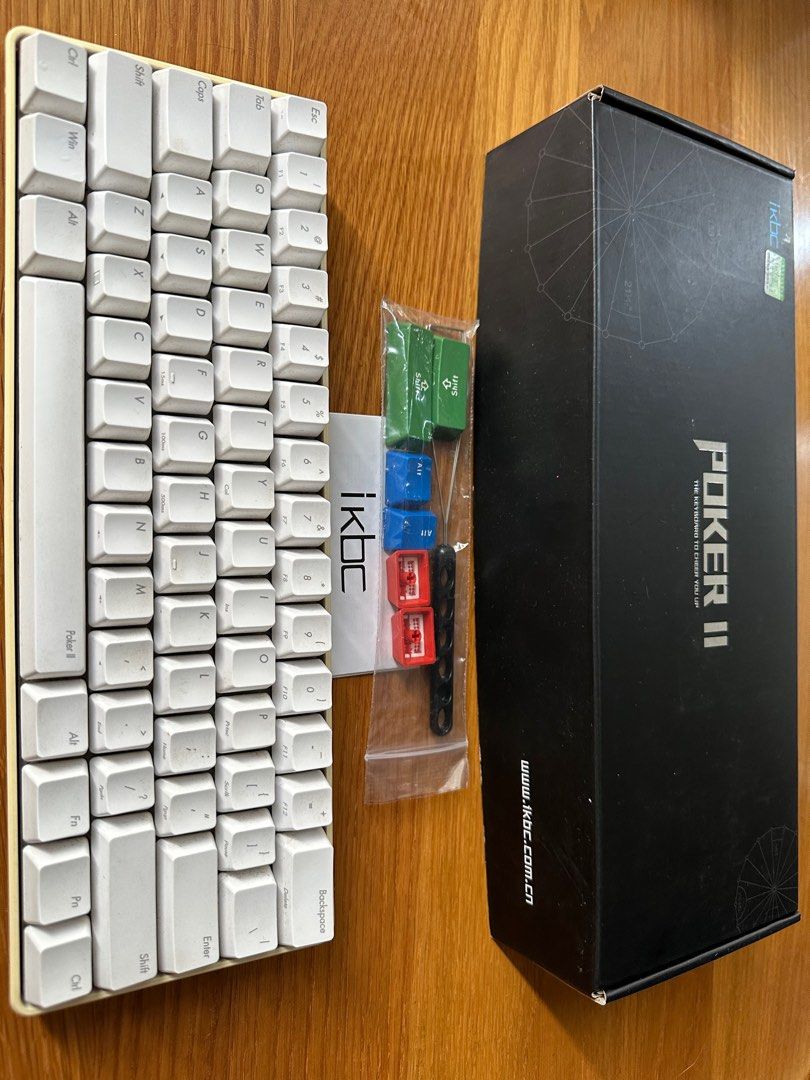 IKBC New Poker II White Case 60% Laser Engraved PBT Mechanical Keyboard ...