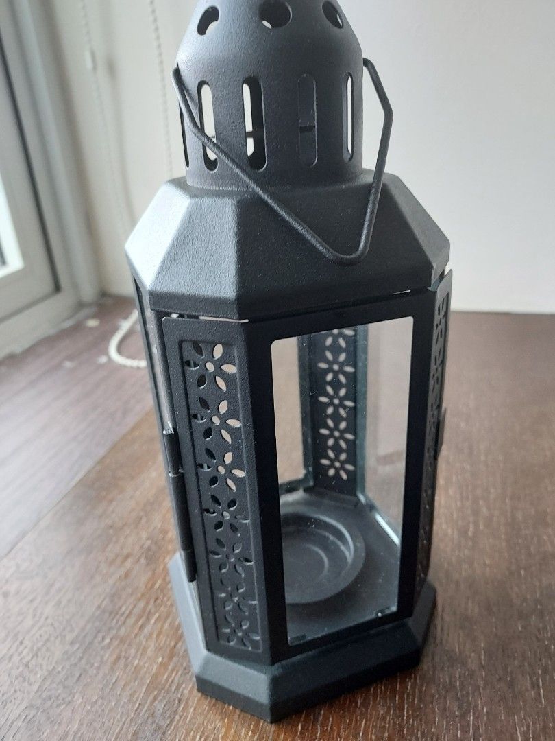 IKEA ENRUM Lantern for tealight, Furniture & Home Living, Home Decor ...