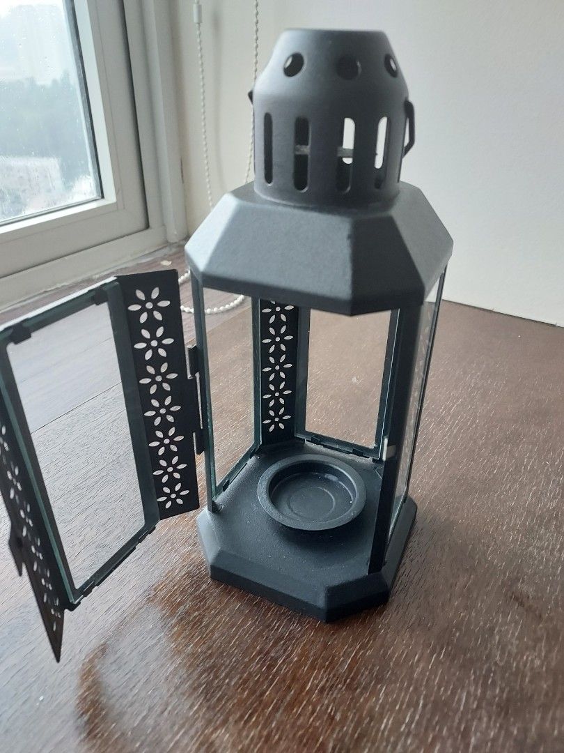 IKEA ENRUM Lantern for tealight, Furniture & Home Living, Home Decor ...