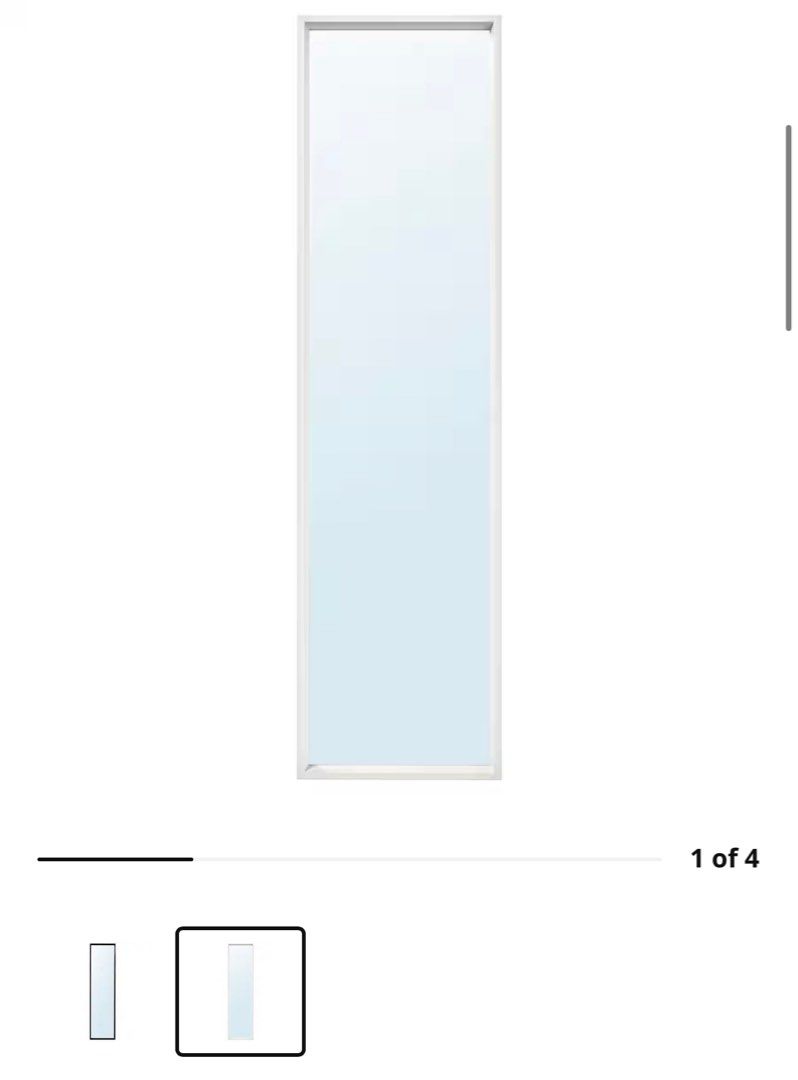 Ikea Long White Mirror, Nissedal, Furniture & Home Living, Home Decor ...