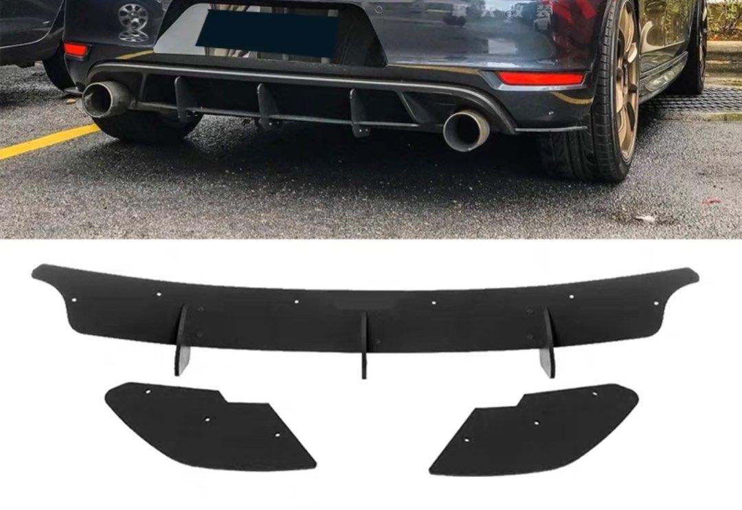 VW MK6/7/7.5/8 Golf/R-Line/GTI/R Maxton Design Rear Diffuser Fins/ Side ...