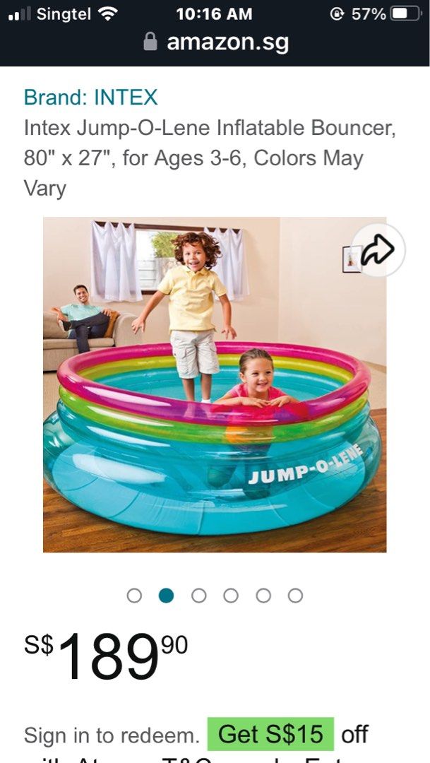 Inflatable Jump o lene, Hobbies & Toys, Toys & Games on Carousell