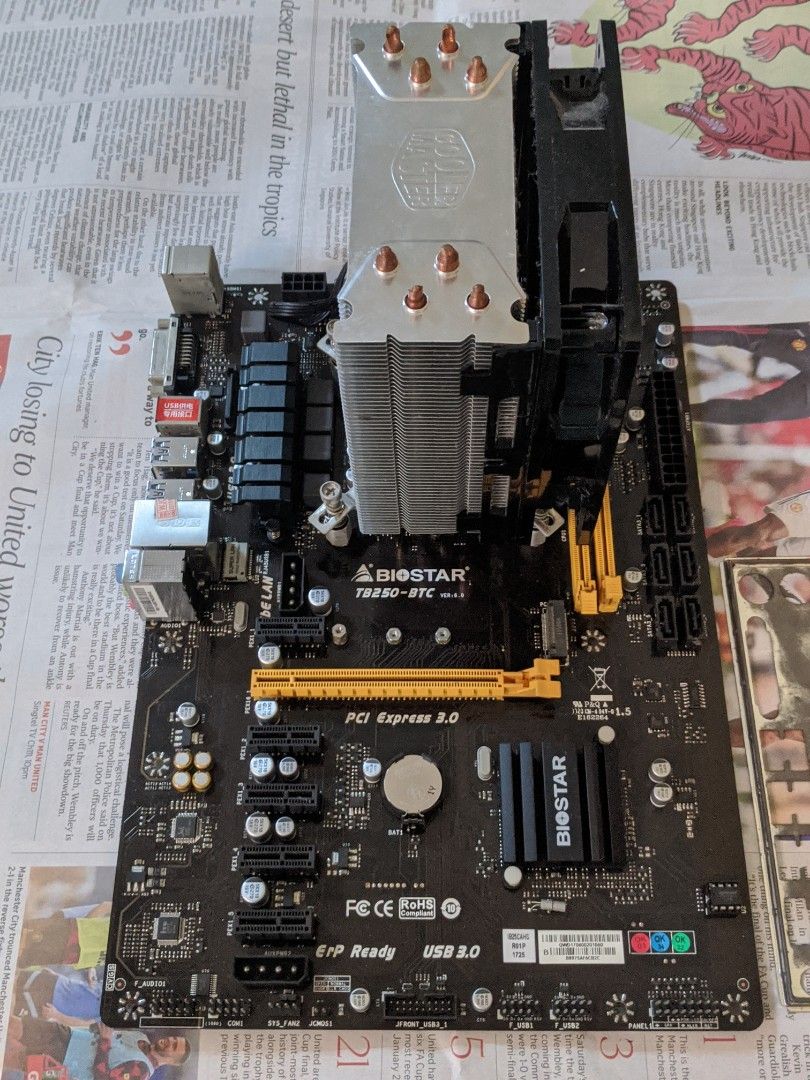 Intel 9100F CPU + B250 Mainboard + T400i Cooler for Gaming PC ...