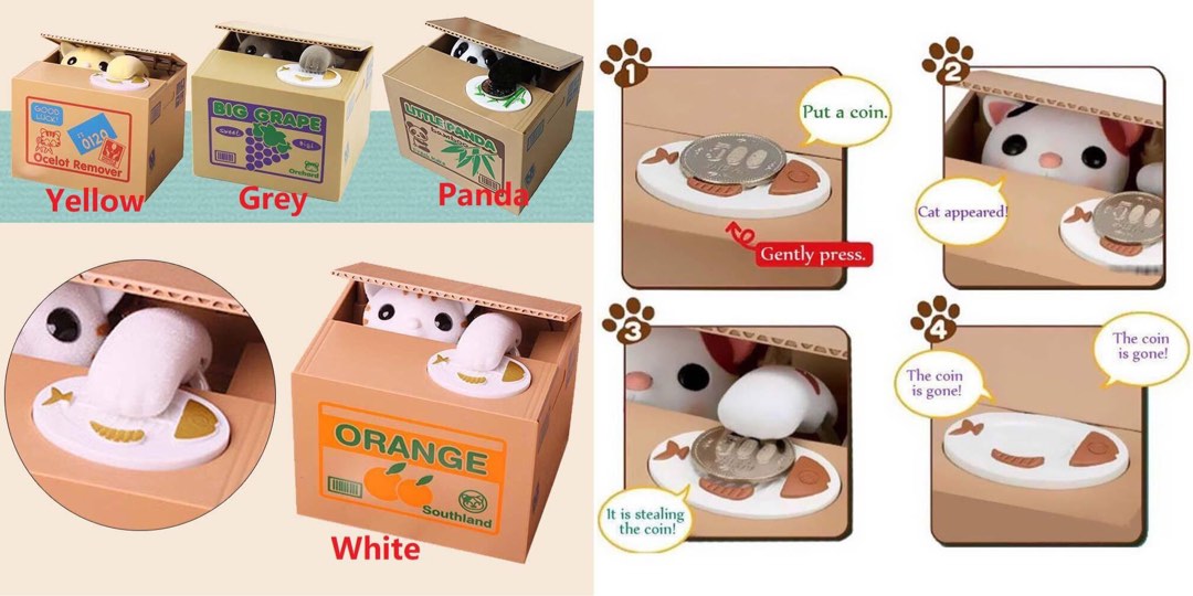 Itazura Cute Coin Bank, Hobbies & Toys, Toys & Games on Carousell