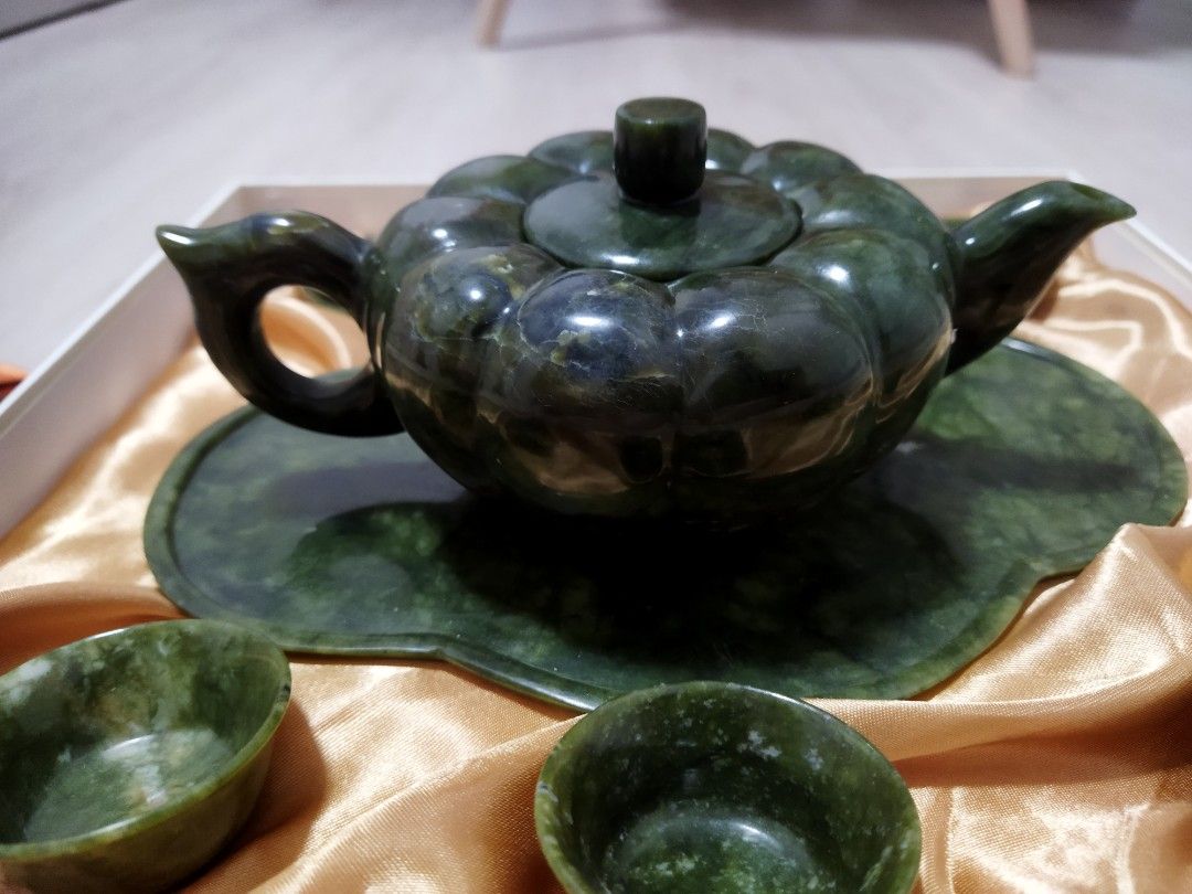 Jade china teacup cup set, Furniture & Home Living, Kitchenware ...