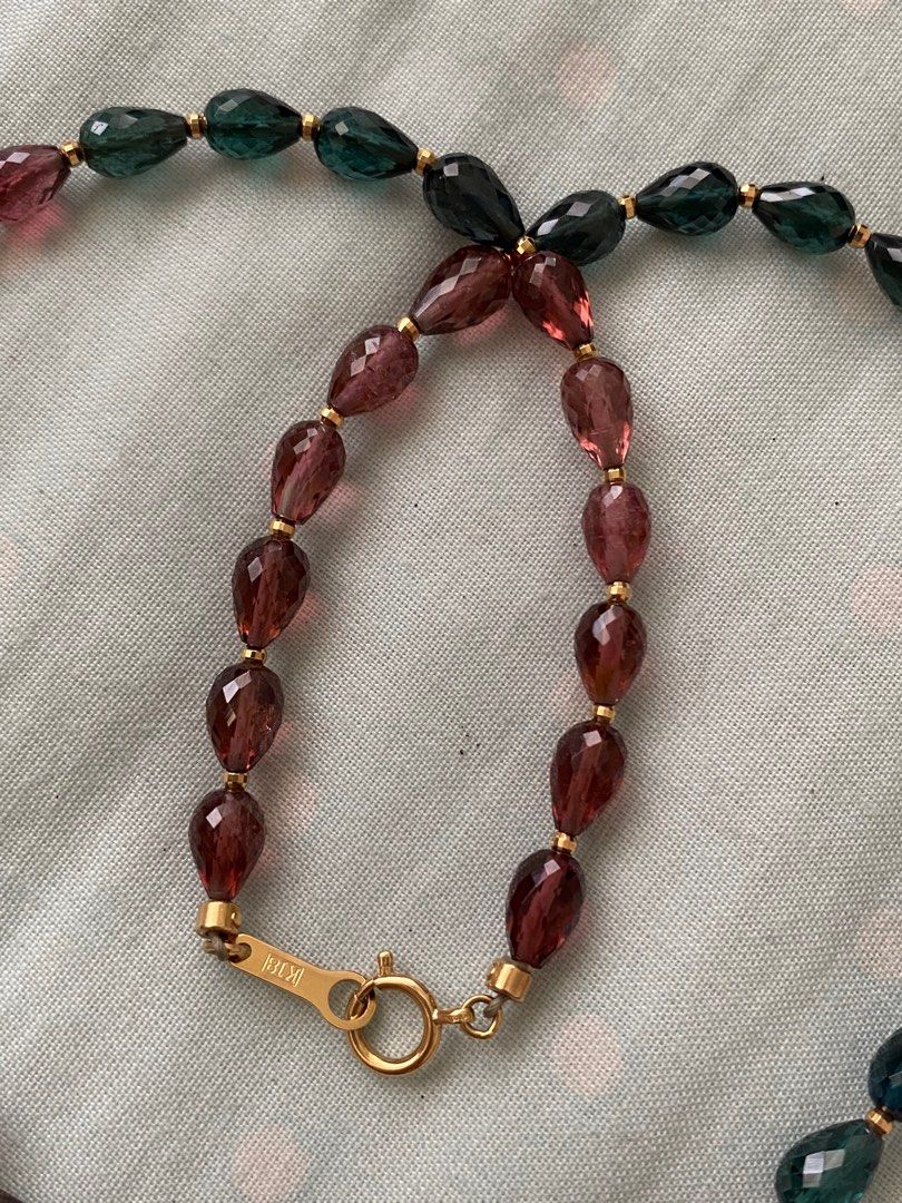 Japan jewelry brand Ambrose K18 18K 750 authentic pear shape cut ...