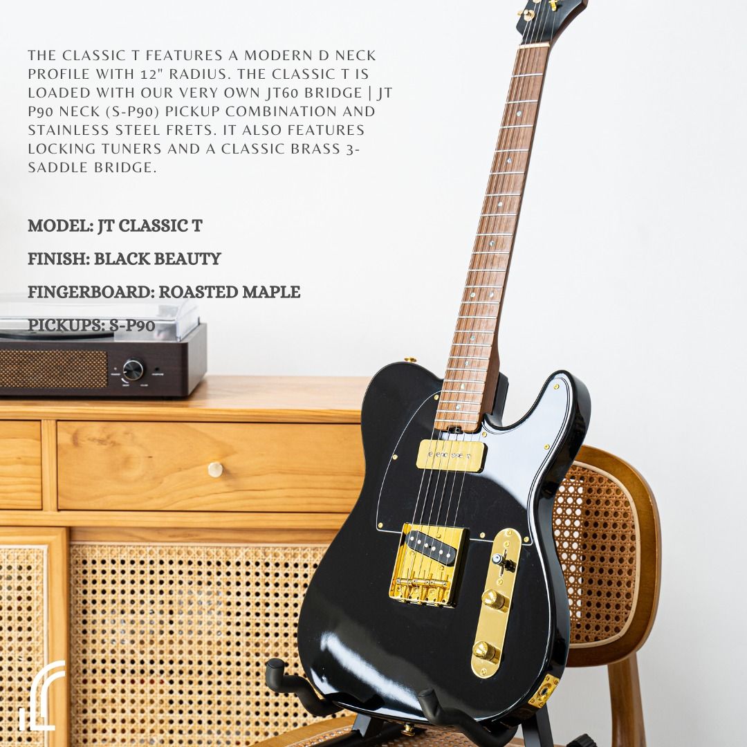 Jethro Guitar Works | JT Classic T - Black Beauty | Telecaster Electric ...