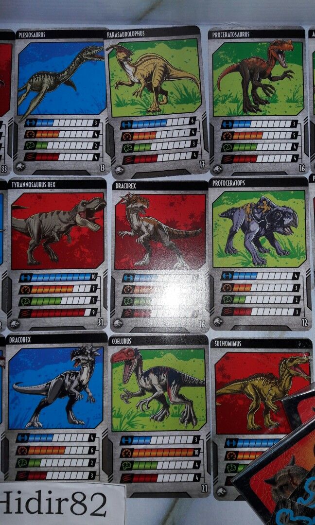 JURASSIC WORLD DINOSAURS CARDS AND STICKERS, Hobbies &amp; Toys, Toys ...