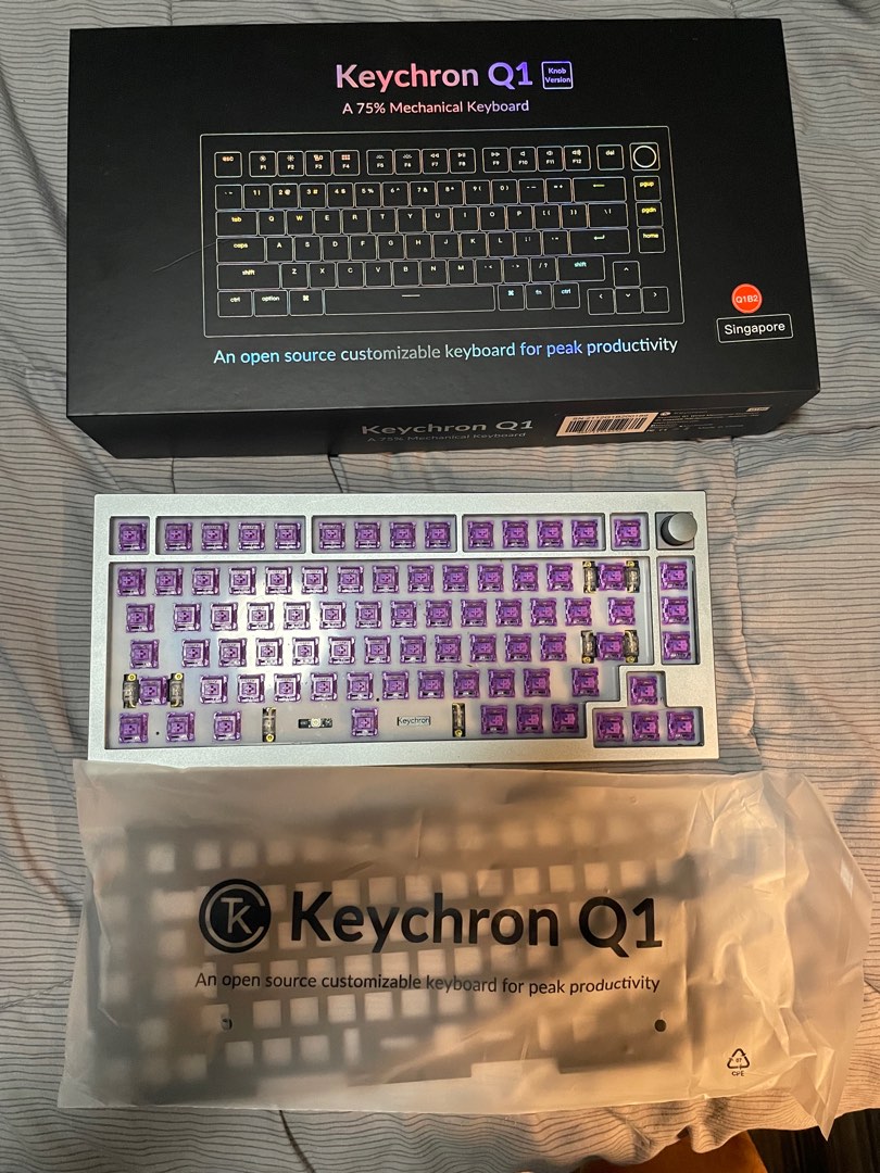 Keychron Q1 Knob Edition with PC plate, Computers & Tech, Parts ...