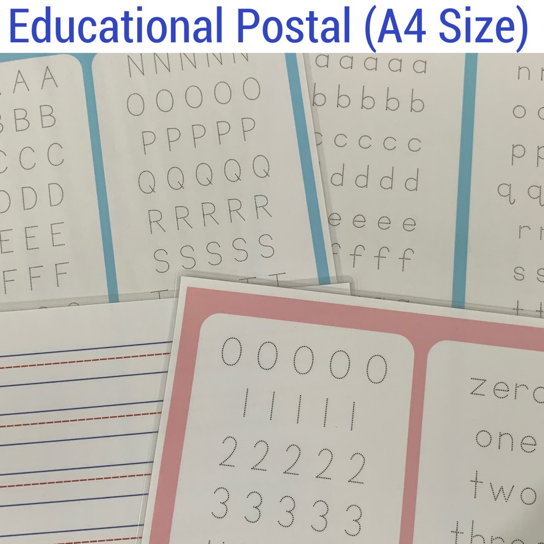 Children alphabet letters and number tracing pages erasable reusable ...