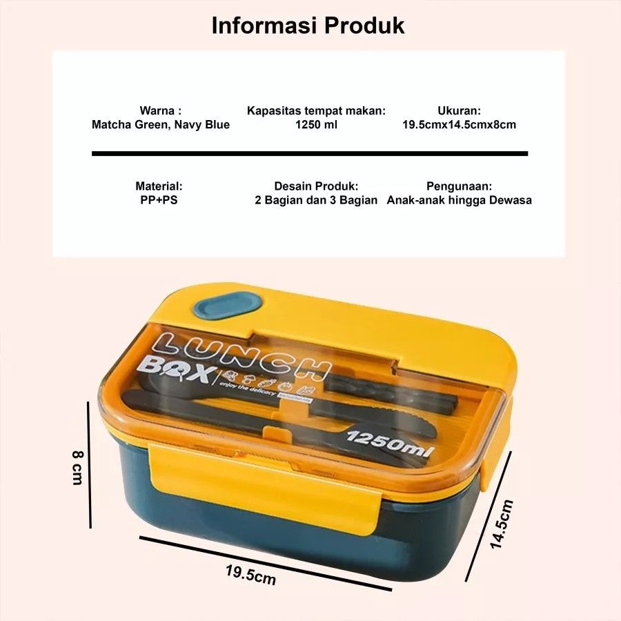 KUKE Kotak Makan Bento Lunch Box Transparant Tempat Makan YAKADA 1250ml ... KUKE Kotak Makan Bento Lunch Box Transparant Tempat Makan YAKADA 1250ml ...