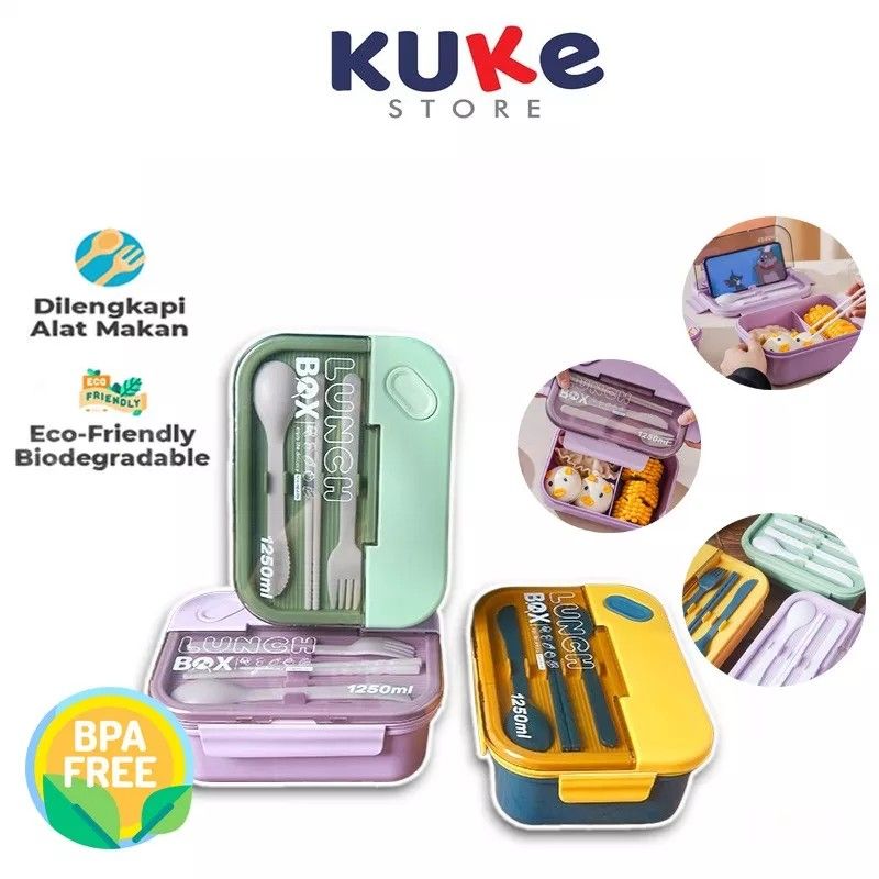KUKE Kotak Makan Bento Lunch Box Transparant Tempat Makan YAKADA 1250ml ... KUKE Kotak Makan Bento Lunch Box Transparant Tempat Makan YAKADA 1250ml ...