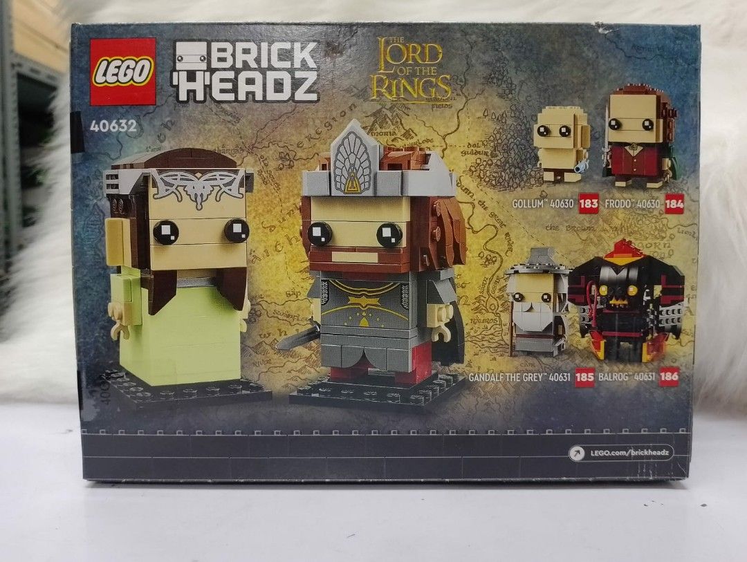 Lego Brickheadz Aragorn and Arwen 40632, Hobbies & Toys, Toys & Games ...