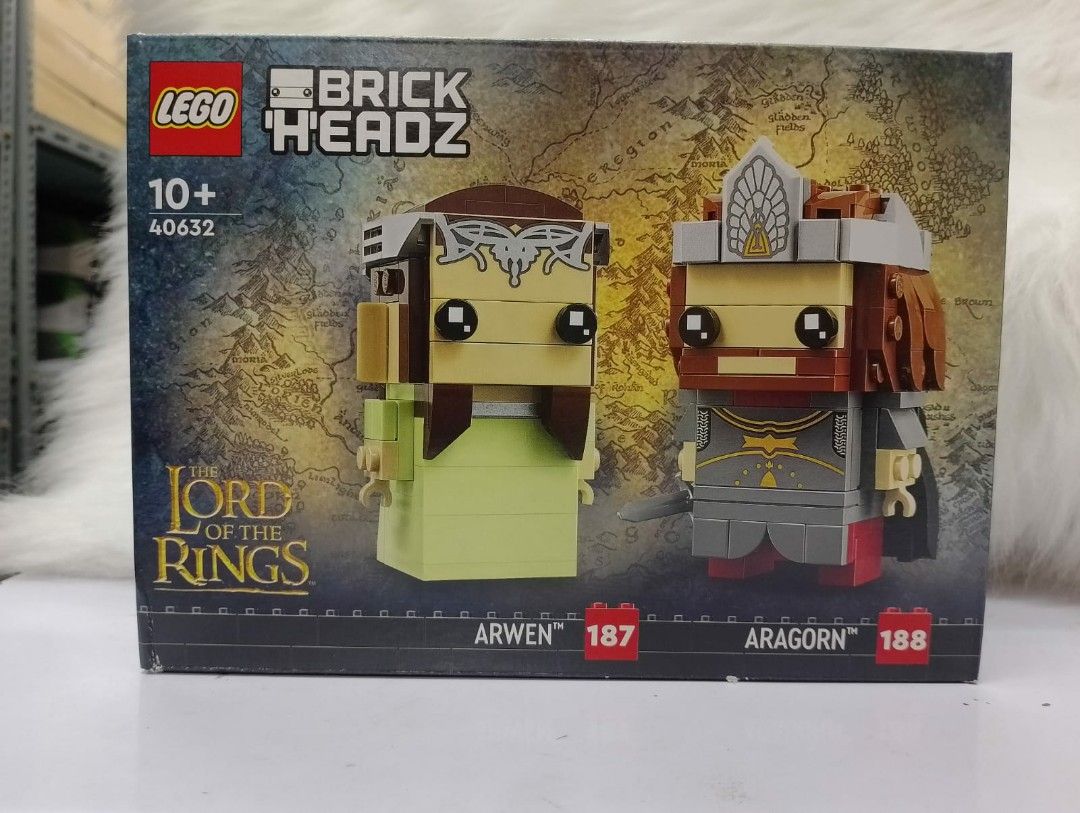 Lego Brickheadz Aragorn and Arwen 40632, Hobbies & Toys, Toys & Games ...