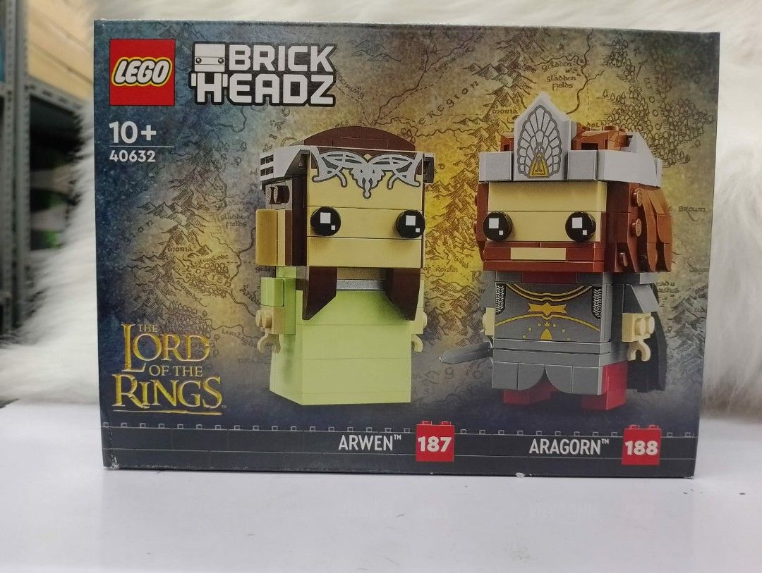 Lego Brickheadz Aragorn and Arwen 40632, Hobbies & Toys, Toys & Games ...