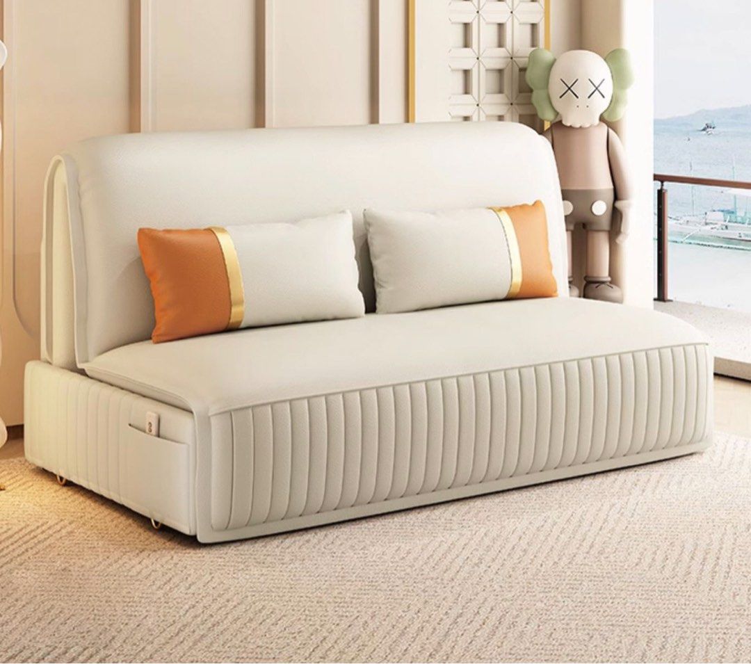 Length 90cm Ellis Designer Electric/ Motorised Extendable Sofa Bed With ...